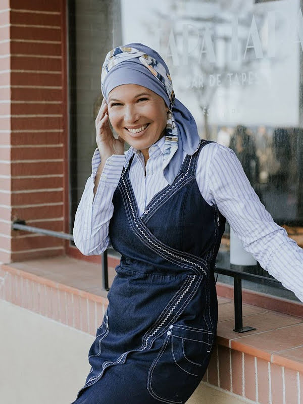 Headscarf Alma - Infinity Sky - chemo headwear / alopecia headscarf